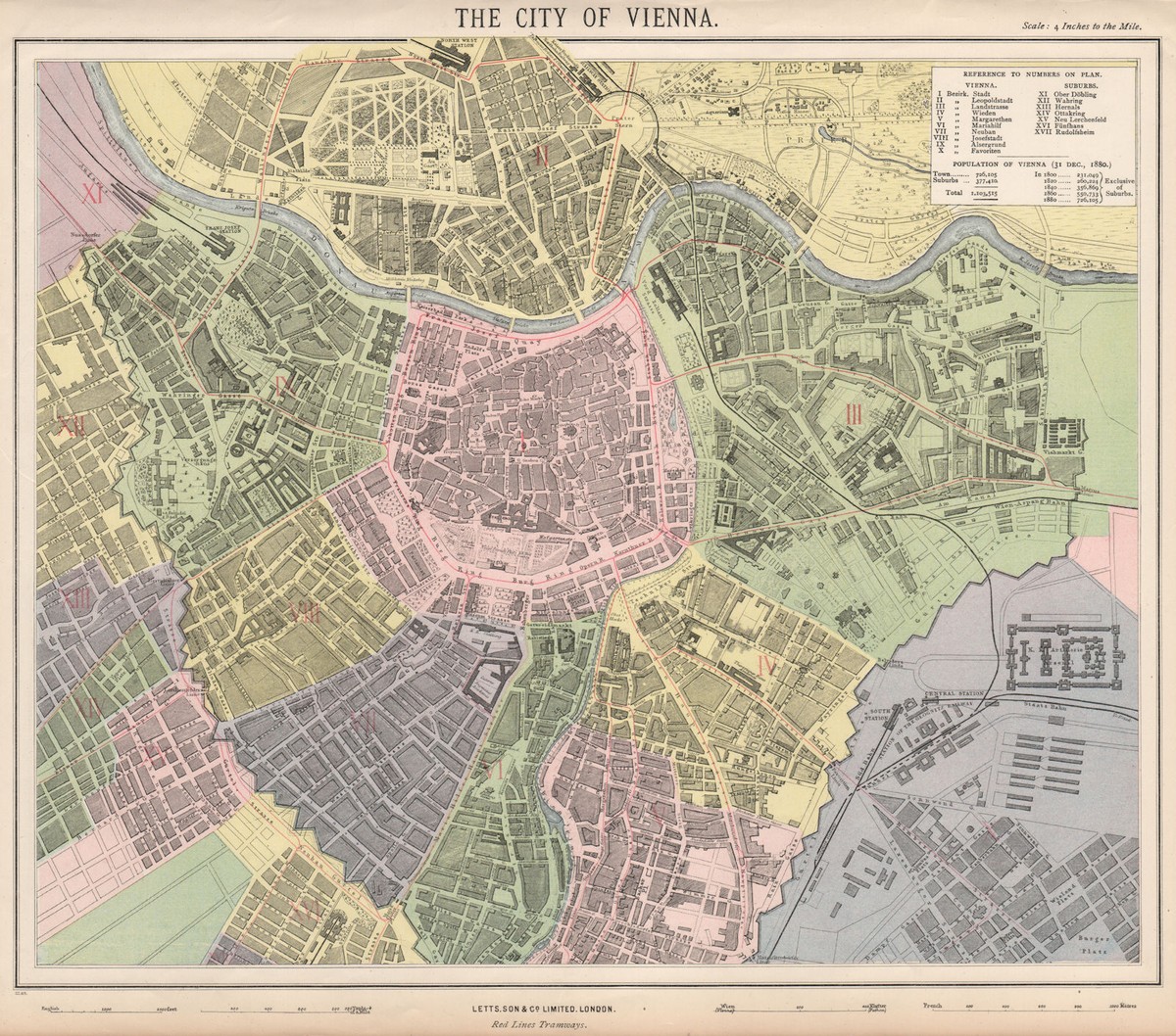 Old Town Vienna Austria Map