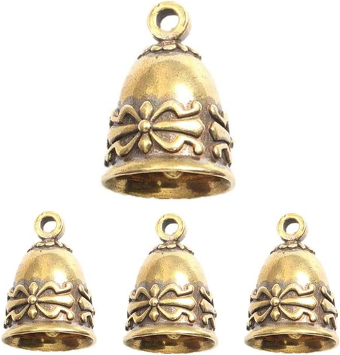 4 Pcs Small Bells Vintage Brass Hanging Bells for Home Decorations ...