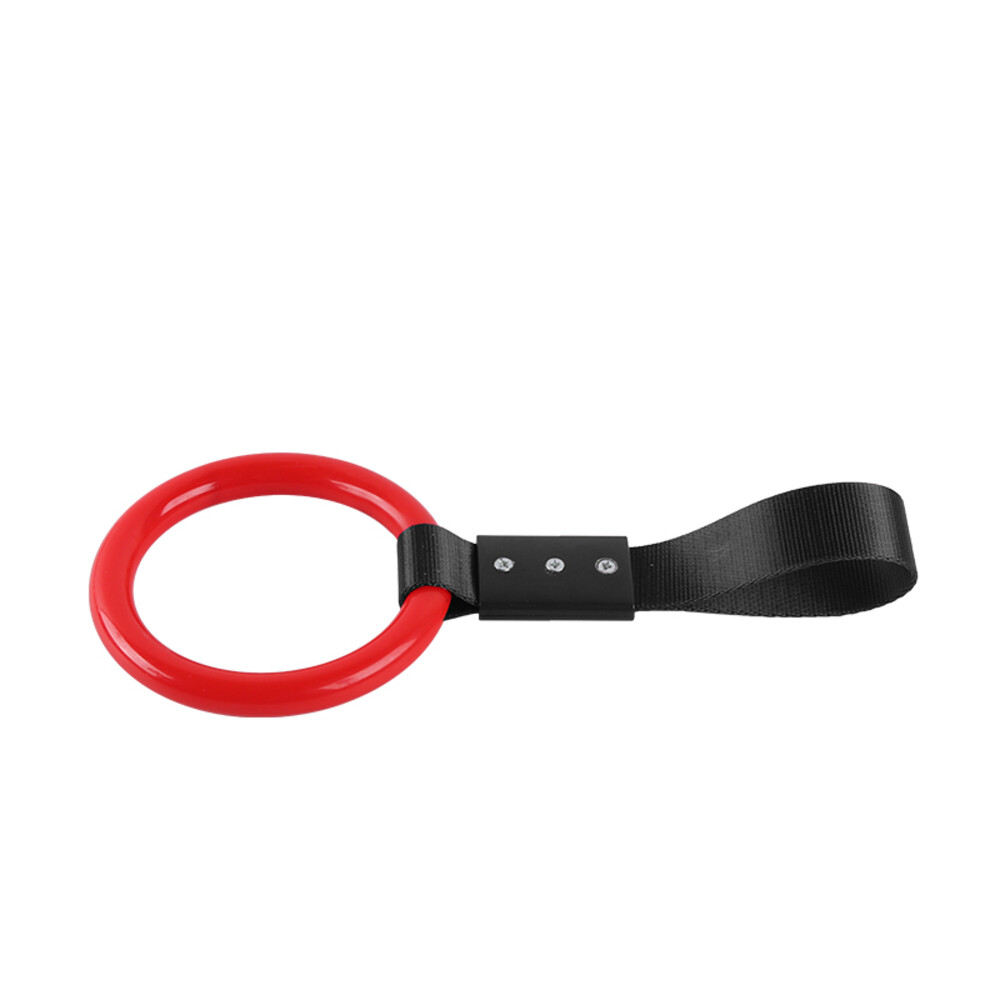 Red Round JDM Ring Tsurikawa Subway Train Bus Car Handle Strap -Black ...