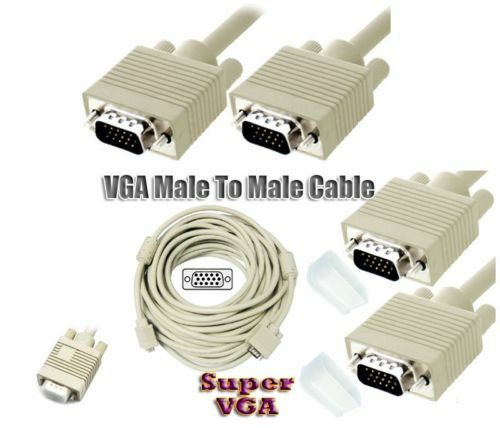 VGA CABLE MALE TO MALE CABLE 1M 2M 3M 5M MONITORS CCTV TV'S EASY TO USE ...
