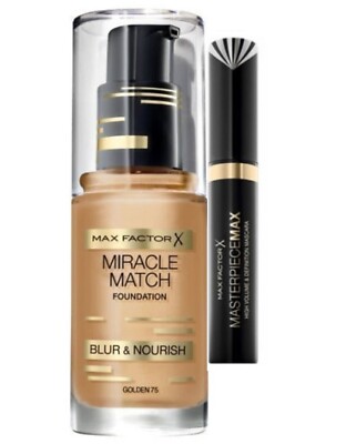 2 × Max Factor USA Miracle Match Foundation 30ml+ Masterpiece Max ...