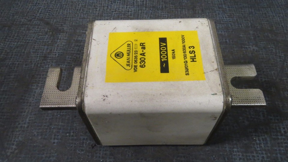 JEAN MULLER (1) HLS 3 FUSE 630 AMP 1000V # VDE-0636/23 **WARRANTY ...