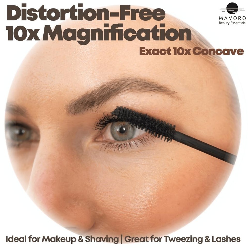 Magnifying Mirror with 3 Suction Cups 9 Inch (10X Magnification) | eBay