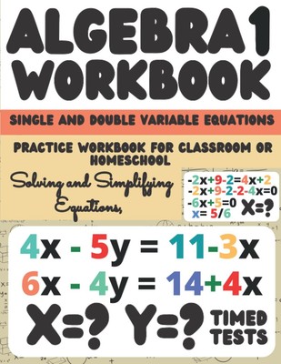 Algebra 1 Workbook Grade 8-9, Math Practice Algebra 1 Workbook For 7th ...
