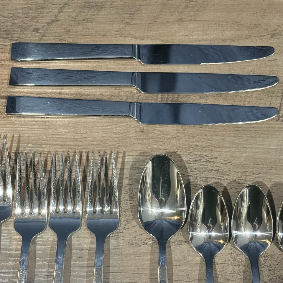 Mikasa Pinch Forged Stainless Steel Flatware Lot Of 15 Pieces 18/10 ...