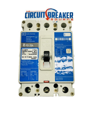 Cutler Hammer FD3060 60A 600V 25K 3P Industrial Circuit Breaker | eBay