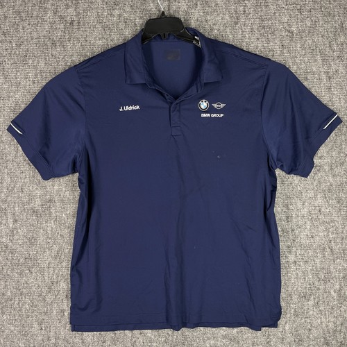 BMW Shirt Mens XL Mini Cooper Employee Polo Uniform Oobe Rugby Blue ...