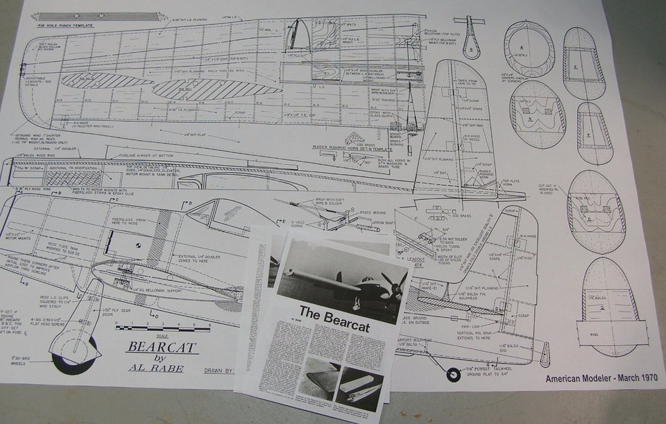 Model Airplane Plans (UC): Bearcat 58" Stunter for .46 Engine by Al ...