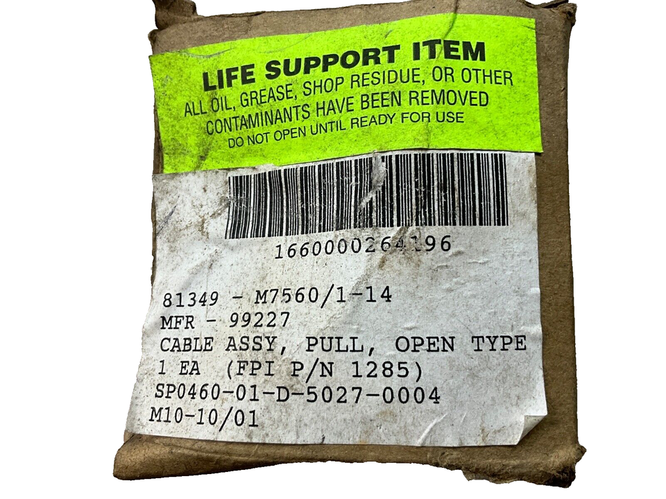 US Navy F4 Phantom Ejector Seat Caution Tag, Cable Assembly, Pull PN ...