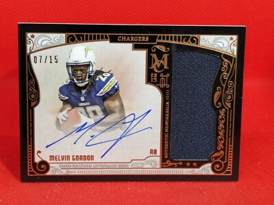 2015 Topps Museum Copper Melvin Gordon Jumbo Patch Autograph RC ***7/15 ...