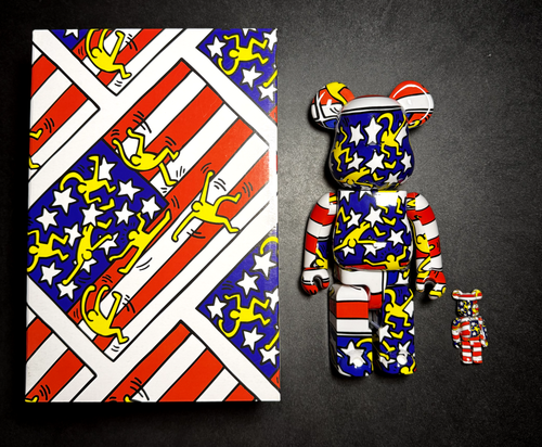 Keith Haring American Flag Bearbrick DesignerCon 100% & 400% Set NEW | eBay