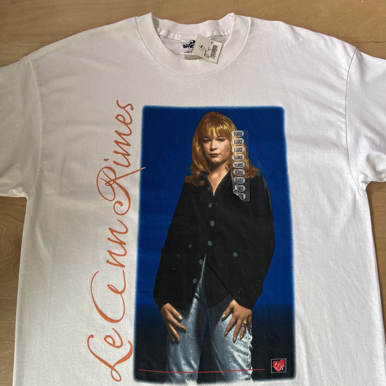 Vintage Leann Rimes Shirt XL White 90s Country Music Tour Heart Glam ...