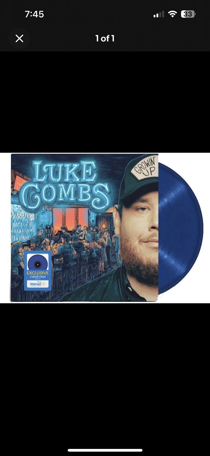 LUKE COMBS GROWIN' UP VINYL NEW! LIMITED BLUE LP! DOING THIS, GOING ...