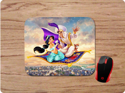 ALADDIN AND JASMINE FLYING CARPET DESIGN 2 CUSTOM MOUSE PAD MAT NONSLIP ...