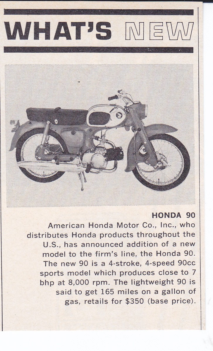 Old Honda Motorcycle Models 90 Series
