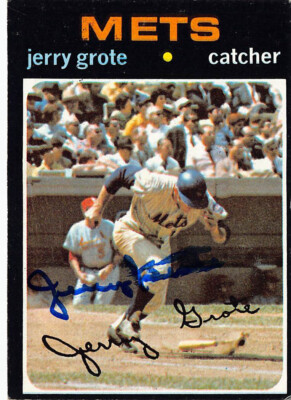 Jerry Grote autographed baseball card (New York Mets) 1971 Topps #278 ...