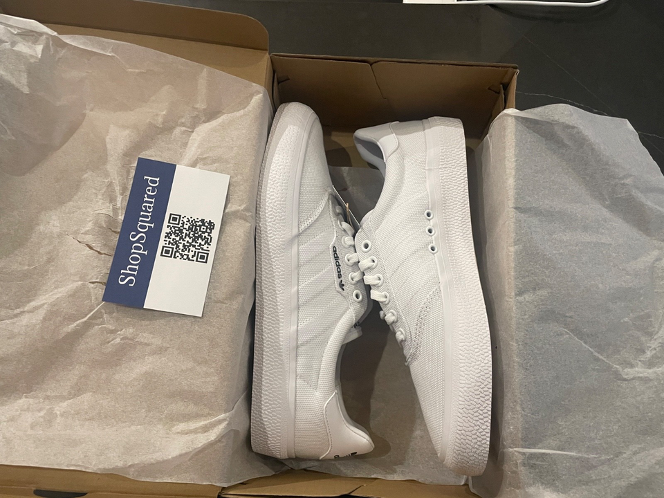 Adidas 3MC Vulc Sneaker Shoes White Canvas Mens Size 9 New (B22705) | eBay