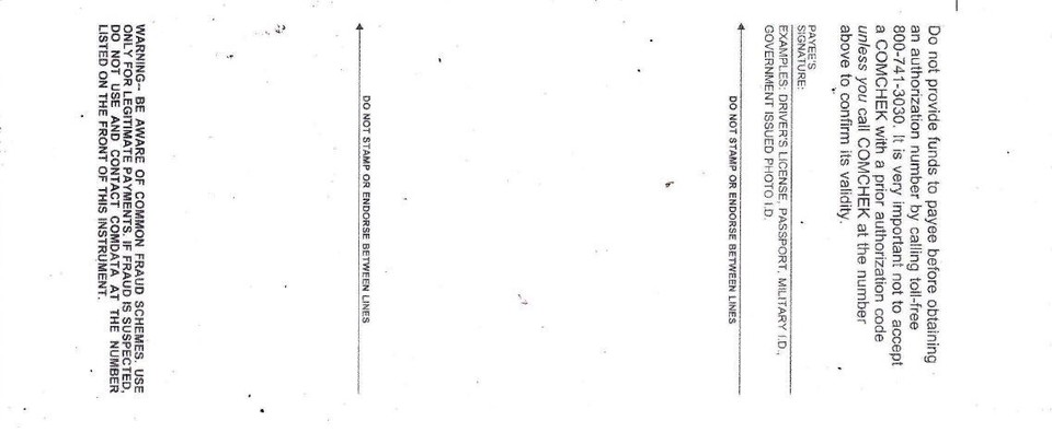 10 Green COMDATA comchecks FREE SHIPPING Comchek | eBay