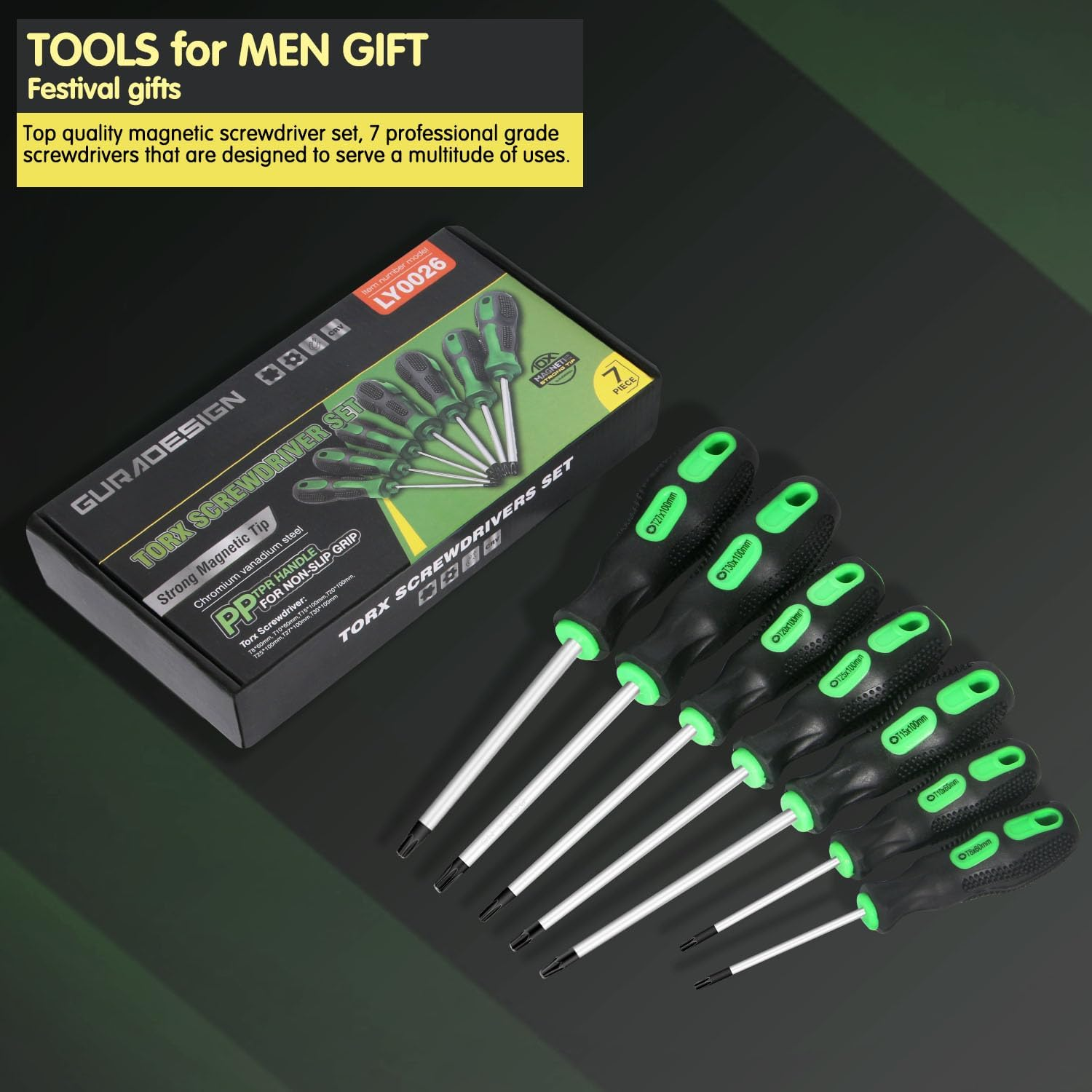 7PCS Magnetic Torx Screwdriver Set T8 to T30 Star Screwdrivers (7PCS ...