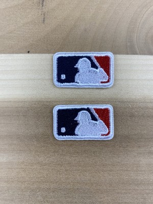 Set Of 2 Small MLB Logo Embroidered Iron On Baseball Patch Back Of Hat ...