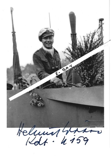 Helmut Witte signed photo. Cpt U-159. 21 ships sunk, Knights Cross ...