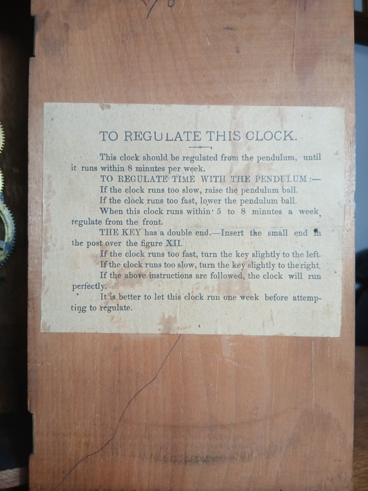 Ansonia Rialto Mantle Clock Working With Key Beautiful Oak Cased ...