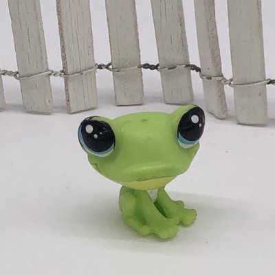 LPS Littlest Pet Shop Green Mini Frog 2016 Blue Eyes #277 Toy Play Toad ...