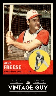1963 Topps #133 Gene Freese Vintage Cincinnati Reds Baseball Card | eBay