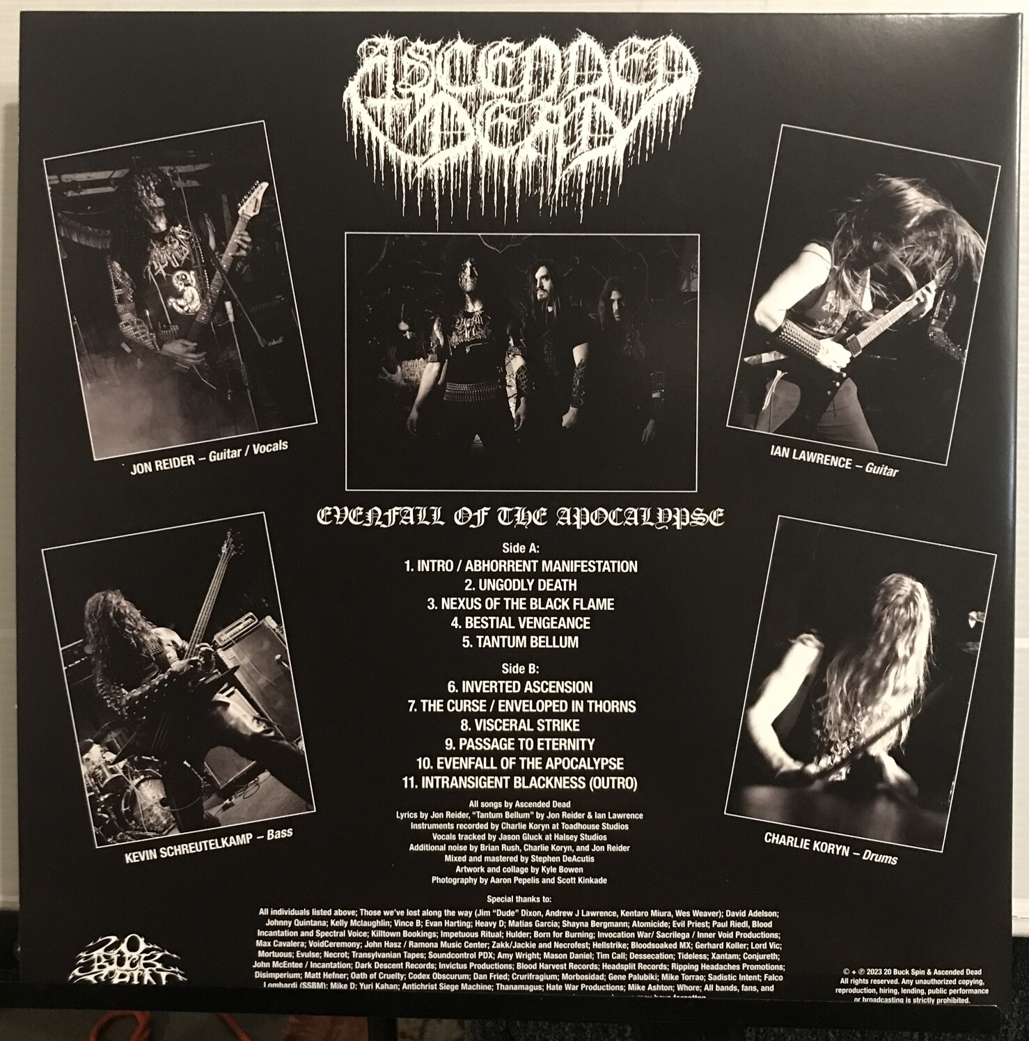 Ascended Dead - Evenfall Of The Apocalypse LP 2023 20 Buck Spin [Silver ...