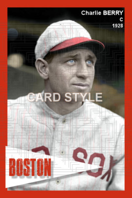 Charlie Berry - 1928 Boston Red Sox - choose a style - colorized print ...