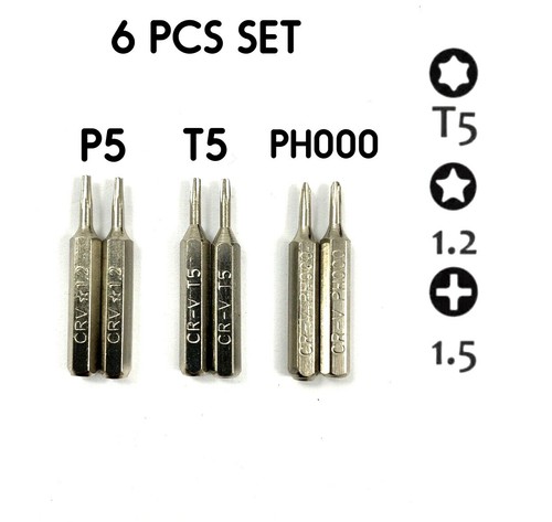 MacBook Repair Tool Kit Pentalobe Screwdriver Bits PH000/+1.5 P5/1.2 T5 ...