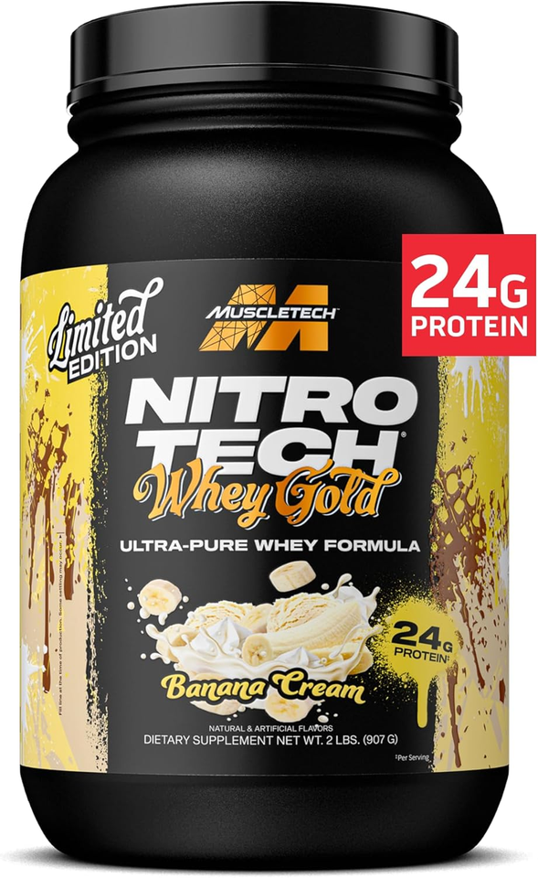 Whey Protein Powder (Banana Cream, 2LB) - Nitro-Tech Whey Protein Isolate Smo... | eBay