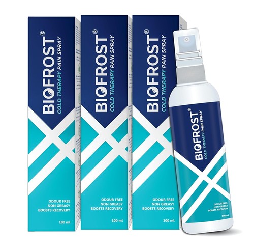 Biofrost Pain Relief Spray - Pack of 3 (100 ml Each) | Effective Cold ...