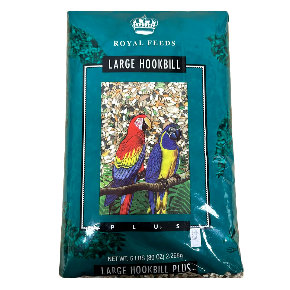 Royal Feeds Large Hookbill Plus - Bird Food for Large Parrots (5 lbs ...