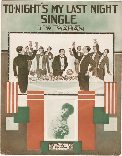 Tonight's My Last Night Single, Rose Gleason photo 1914, Antique sheet ...