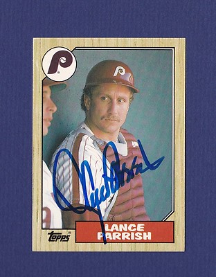 Lance Parrish signed Philadelphia Phillies 1987 Topps Traded baseball ...