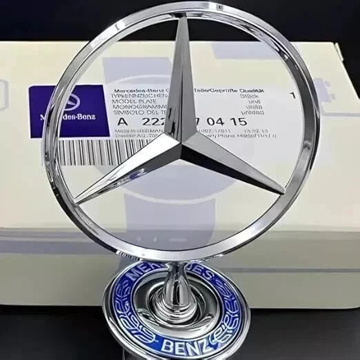 Mercedes Benz Bonnet Raised Star Emblem Badge Chrome C E S CLK Class ...