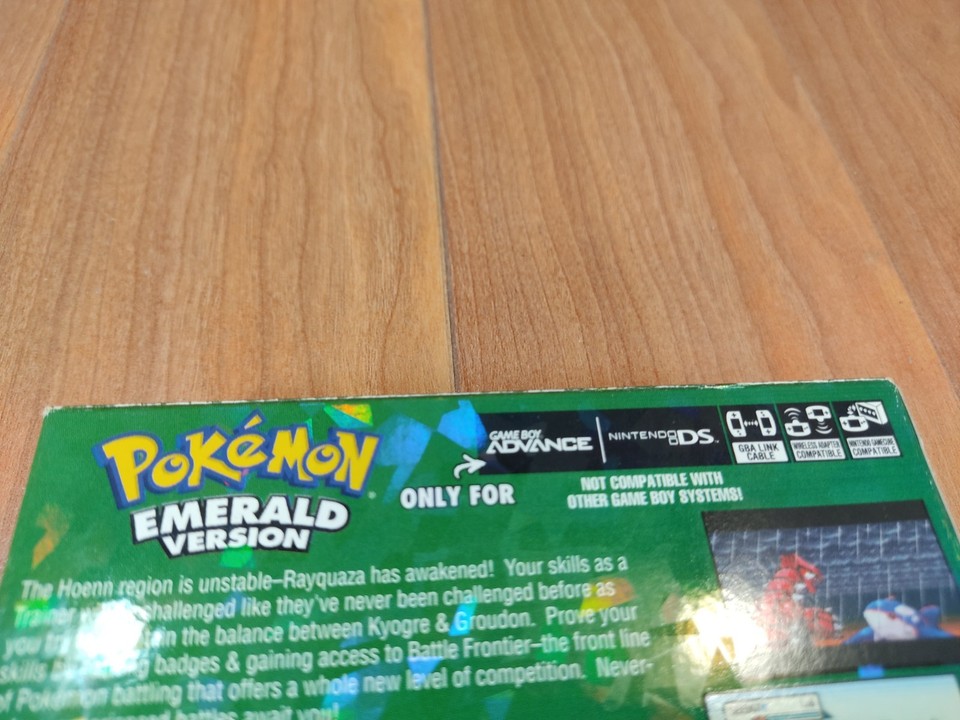 clean BOX ONLY lot Pokemon Emerald AUTHENTIC gameboy advance gba NOT ...