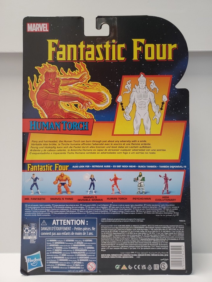 Marvel Comics Fantastic Four The Human Torch 6" Action Figure Hasbro ...