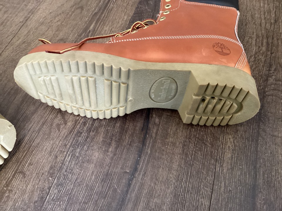 NOS NEW 1980s Timberland Leather Work Boots Men 10 1/2 USA 11460 Free ...