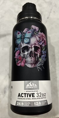 NEW HydraPeak Artisan Collection Active 32Oz Insulated Bottle Black ...