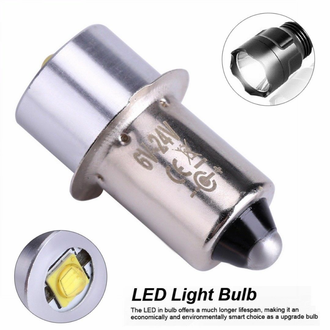 P13.5S LED Upgrade Bulb For Flashlight, PR2 Bulb Replacement 2/3/4 C/D ...