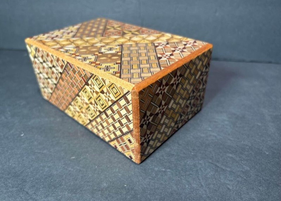 Hakone Yosegi Japanese Puzzle Box 4steps Secret box Japan Traditional ...