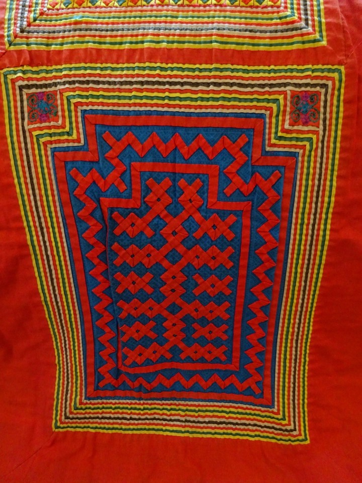 Hill Tribes baby carrier Vintage Hmong Quilt Applique Textile Wall Art ...