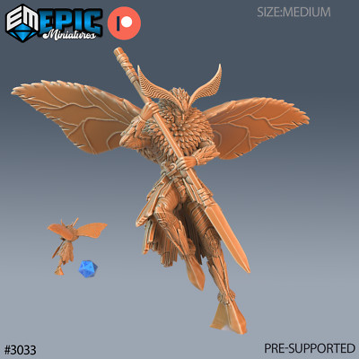 Moth Warrior B | Epic Miniatures | RPG D&D Pathfinder Wargaming | eBay