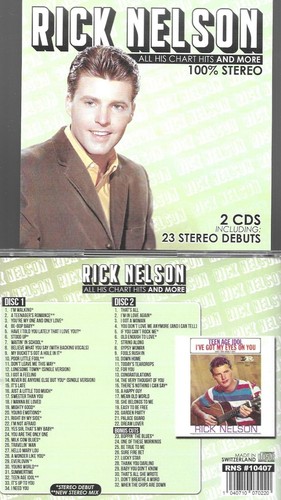 RICK NELSON-STEREO SINGLES COLLECTION-ALL HIS CHART HITS & MORE-2 CDS ...