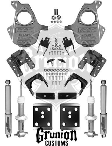 Lowering Kit Chevy Silverado 2015 - 2017 3/5 - 5/7 Drop Kit GMC Sierra ...