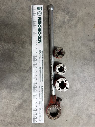 RIDGID 11R RATCHET PIPE THREADER AND HANDLE SET 1/2", 3/4", 1" | eBay
