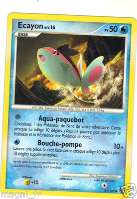 Pokémon n° 61/100 - ECAYON niveau 16 - PV50 | eBay