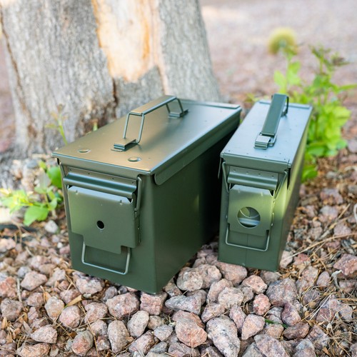 Redneck Convent Metal Ammo Storage Box - .30 Cal Green Locking Steel ...